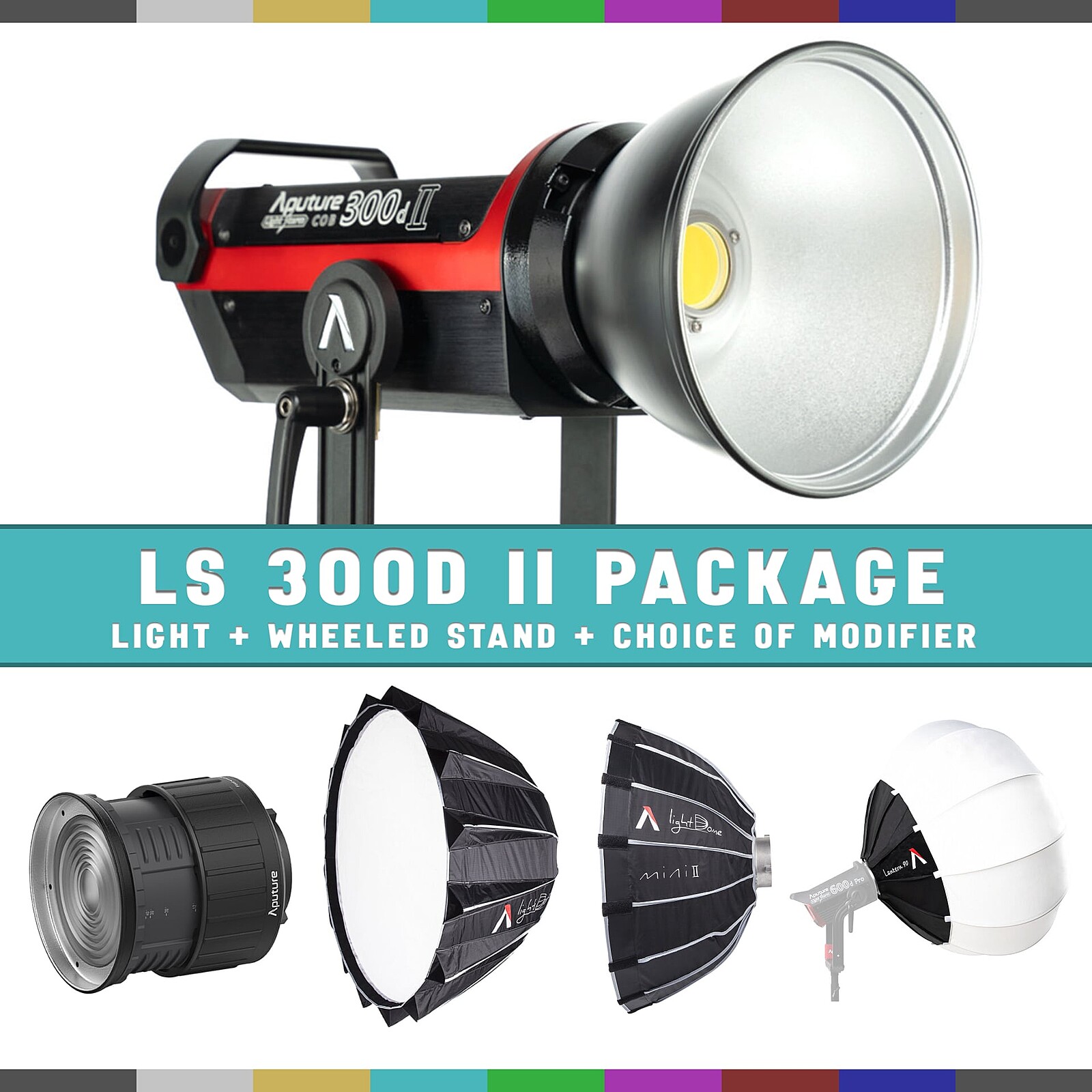 Rent a Aputure LS 300d II + Wheeled Stand + Modifier Package, Best ...