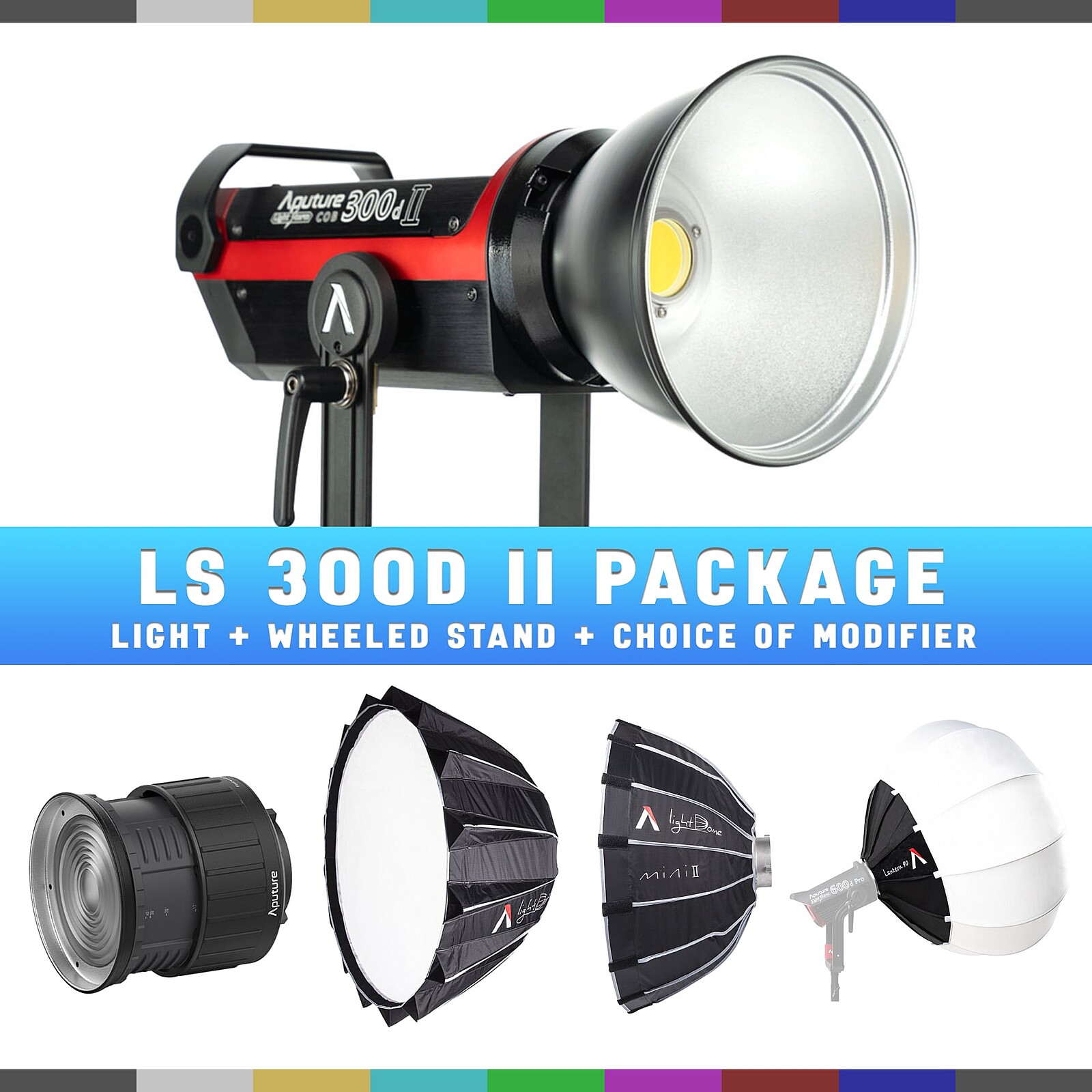 Rent a Aputure LS 300d II + Wheeled Stand + Modifier Package, Best ...