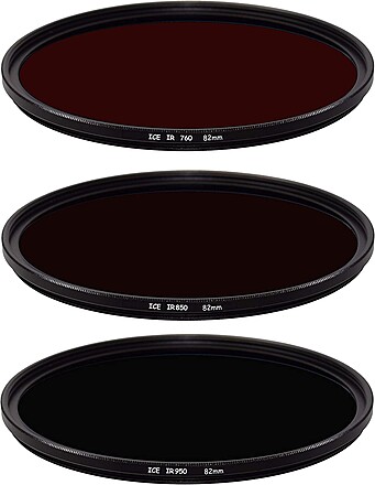 Rent a INFRARED / IR PASS 82MM LENS 3 FILTER SET, 760NM, 850NM, 950NM ...