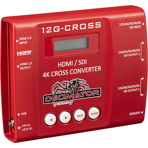 Decimator 12G-CROSS 4K HDMI/SDI Cross Converter with Scaling and Frame ...